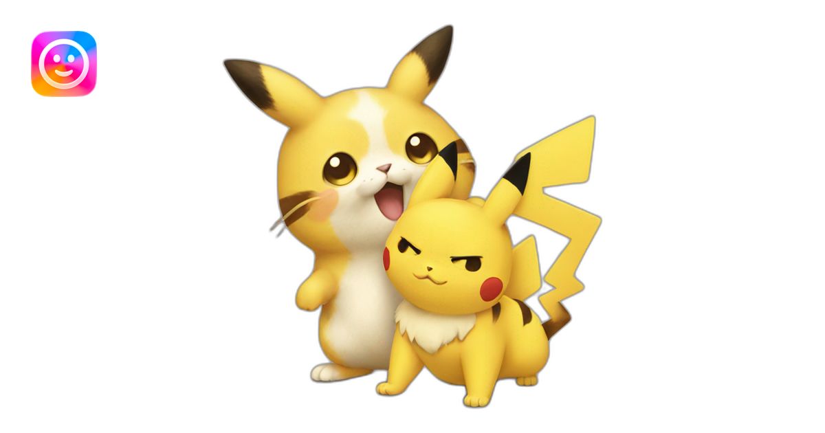 pikachu and cat emoji | AI Emoji Generator
