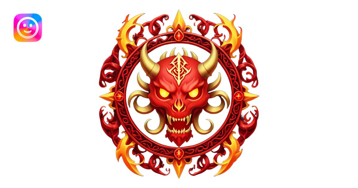 Chaotic infernal sigil pulsating with red energy, ritual magic ...