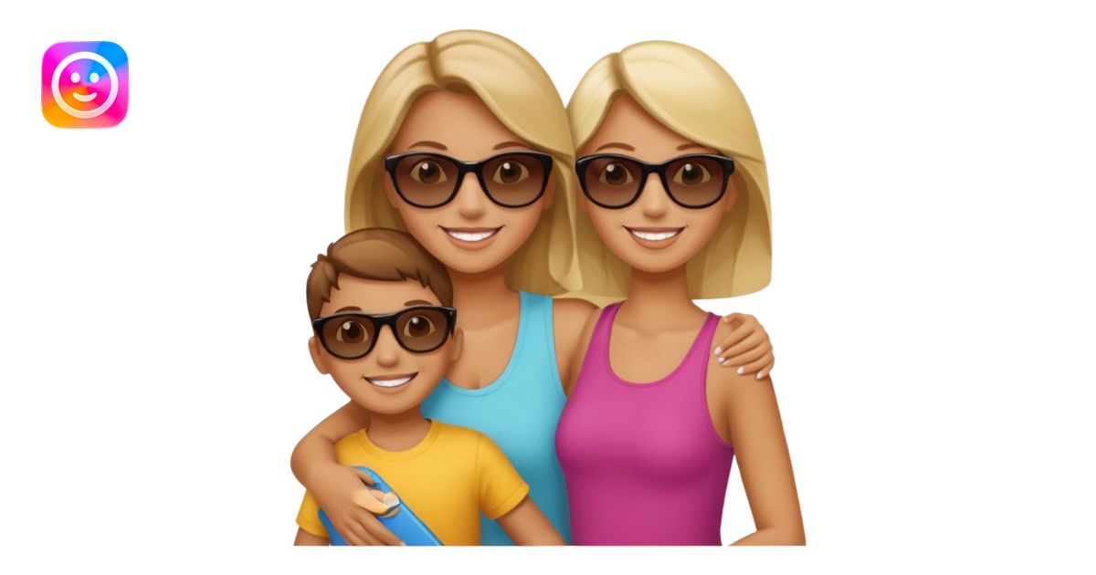 Nany with kids emoji | AI Emoji Generator