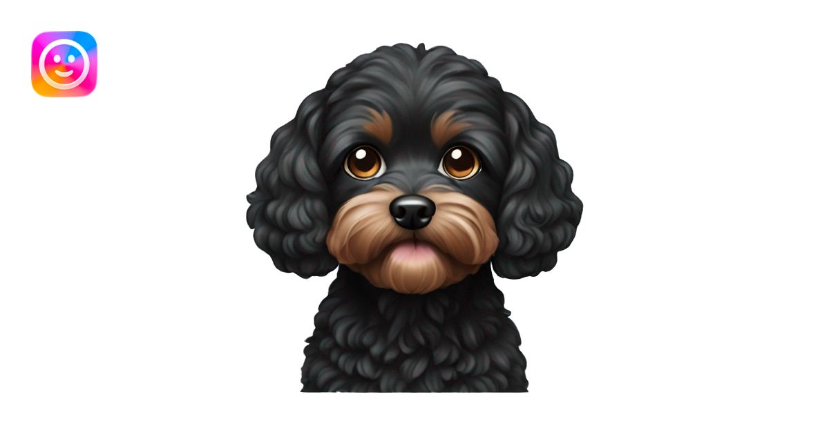 Black cavapoo emoji | AI Emoji Generator