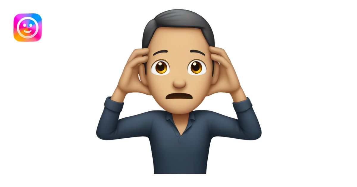 man who is covering her ears emoji | AI Emoji Generator