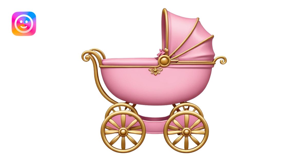 baroque pink baby carriage emoji | AI Emoji Generator