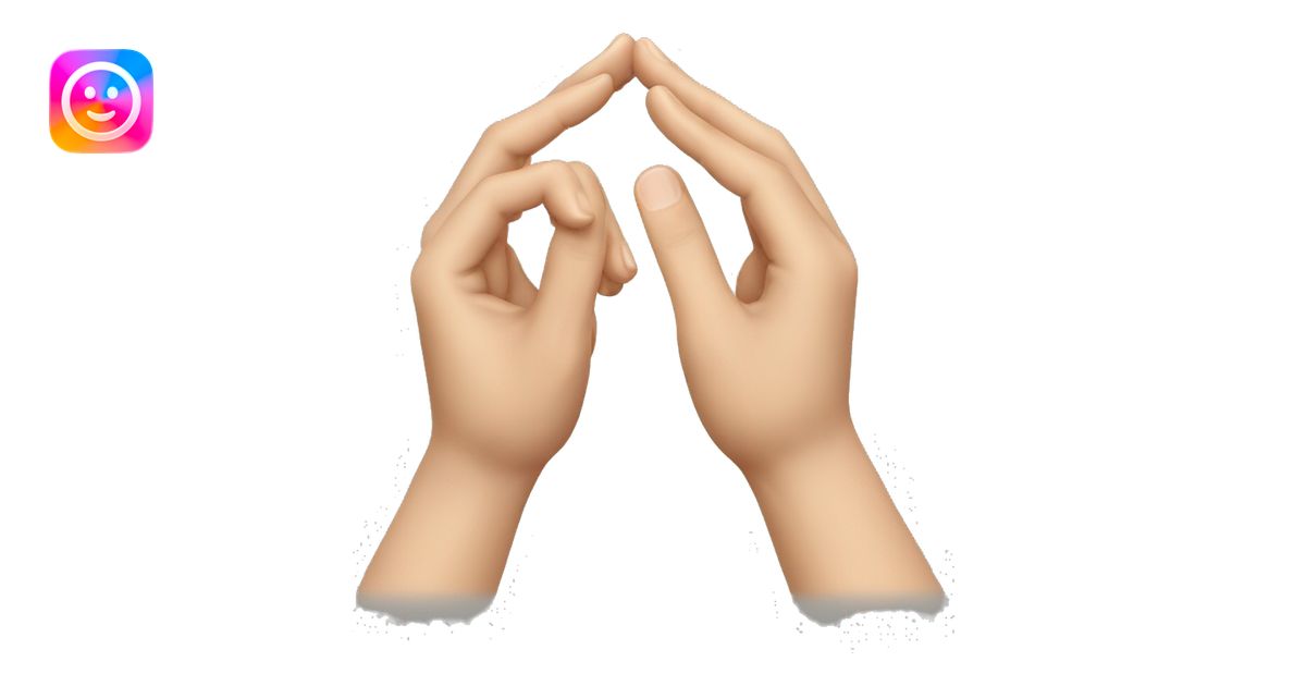 Hand folding flat emoji | AI Emoji Generator