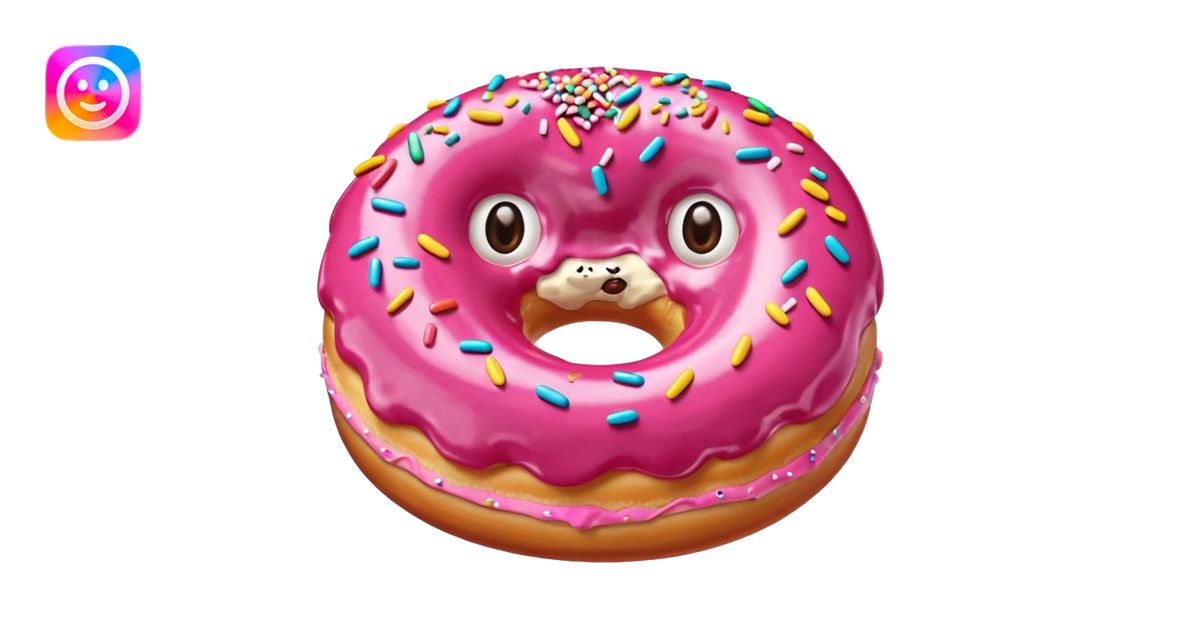 donut with cute face emoji | AI Emoji Generator