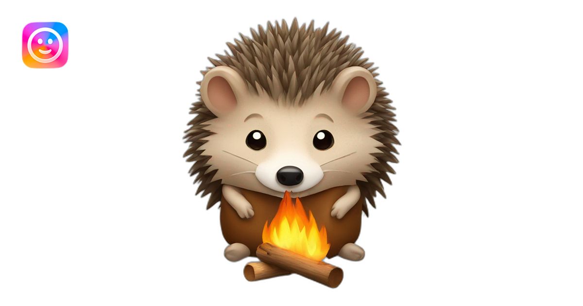 campfire hedgehog emoji | AI Emoji Generator
