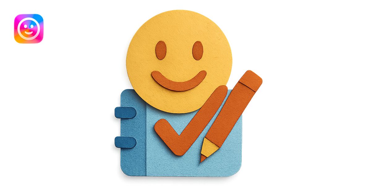 habit symbol, paper craft style illustration | AI Emoji Generator