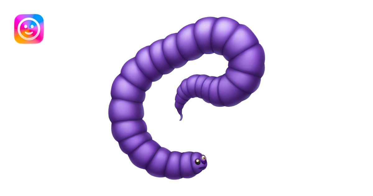 Purple worm emoji | AI Emoji Generator