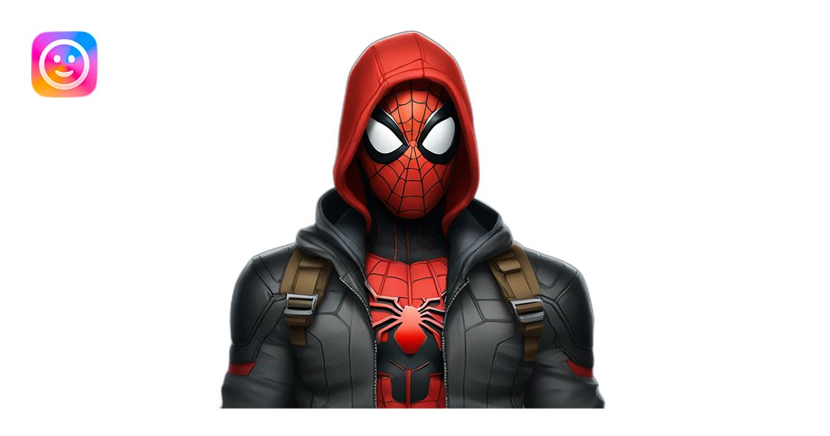miles morales in red hood emoji | AI Emoji Generator