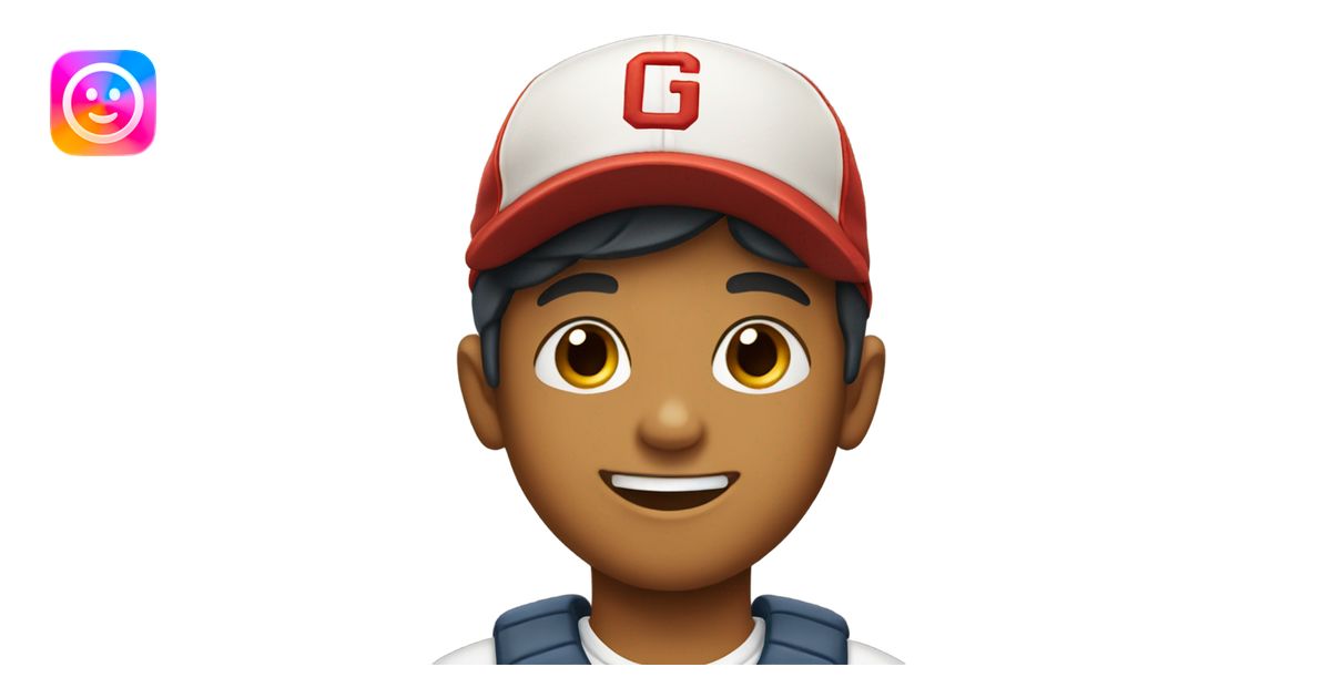 smiling boy in baseball cap emoji | AI Emoji Generator