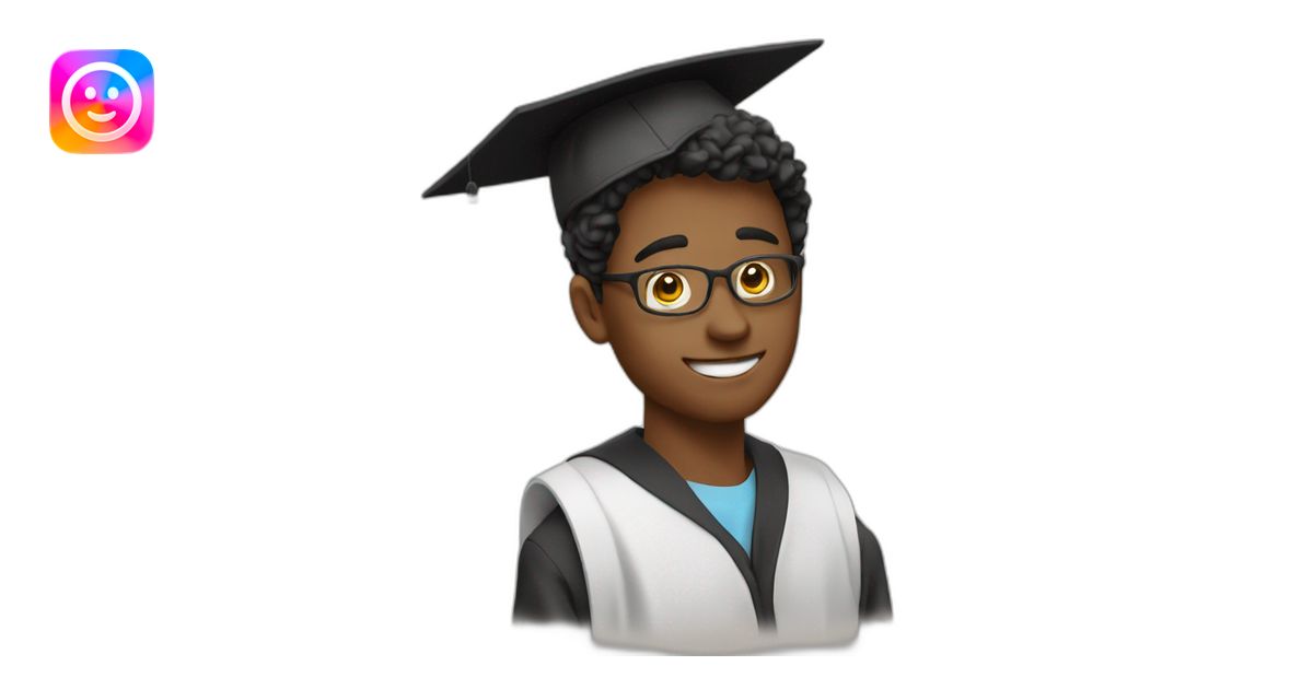 A student has a final graduation research paper emoji | AI Emoji Generator