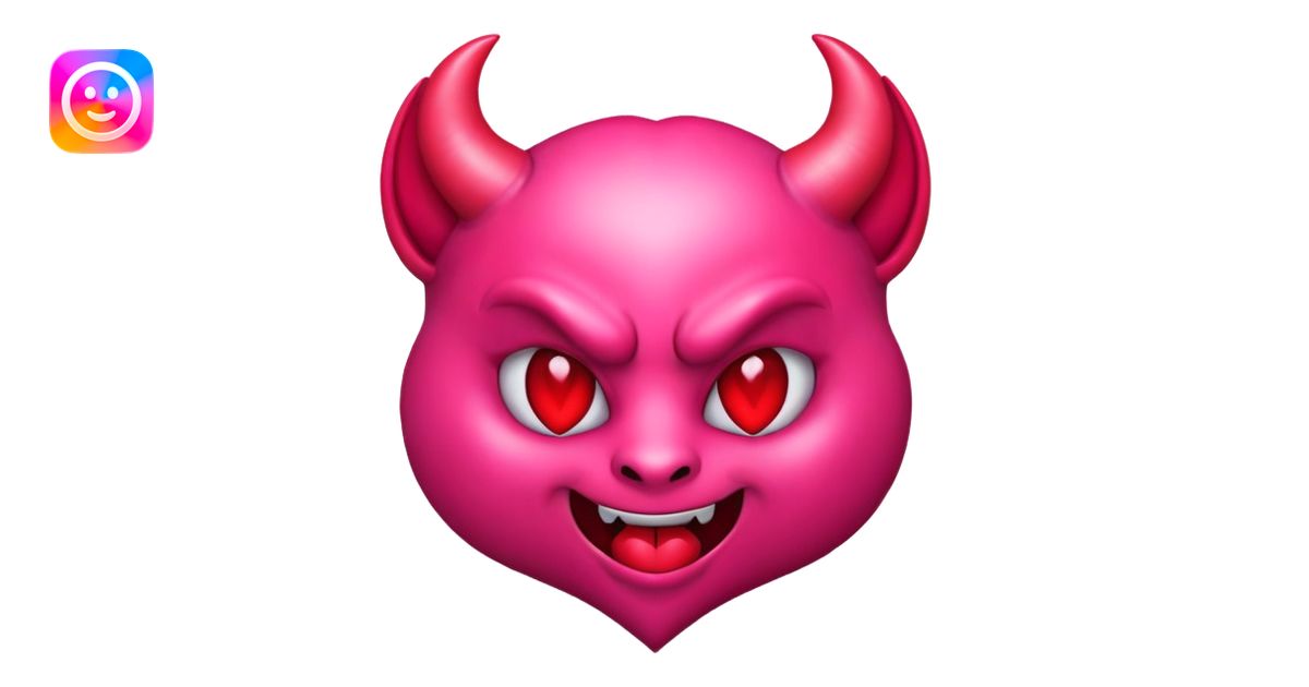 Demon emoji mixed with kissing heart emoji emoji | AI Emoji Generator