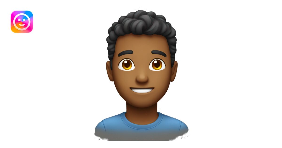 Cute guy face emoji | AI Emoji Generator