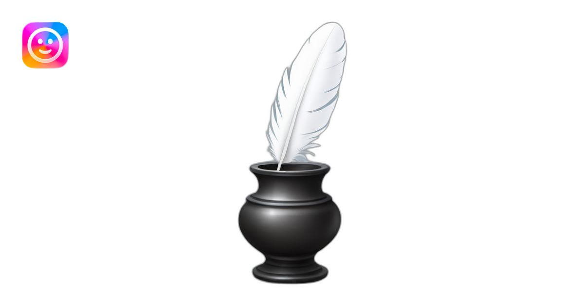 white feather inkpot emoji | AI Emoji Generator