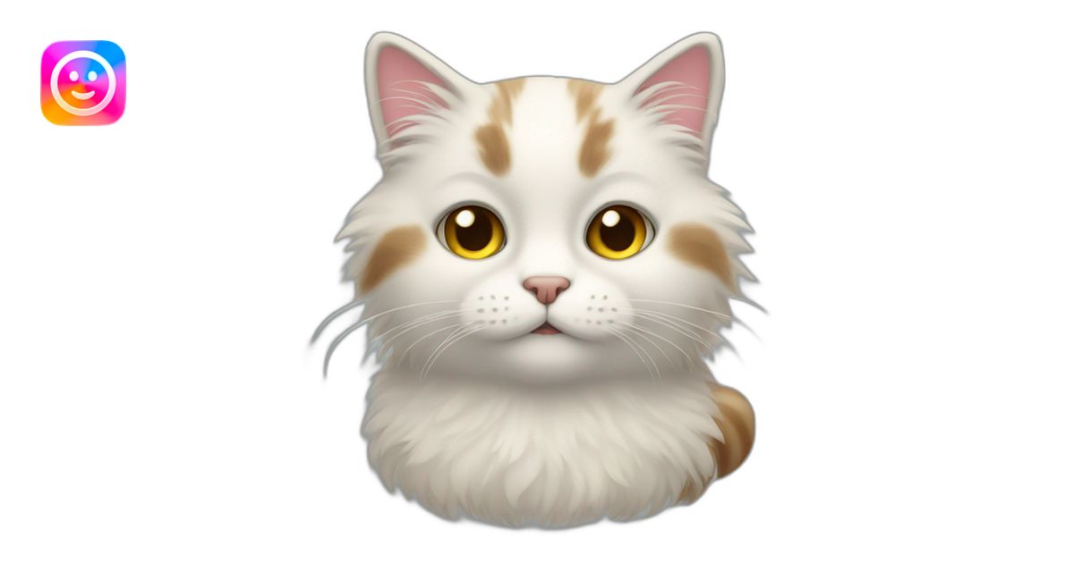 a small fluffy cat emoji | AI Emoji Generator