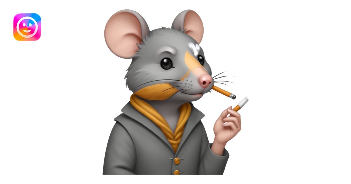 Rat smoking emoji | AI Emoji Generator