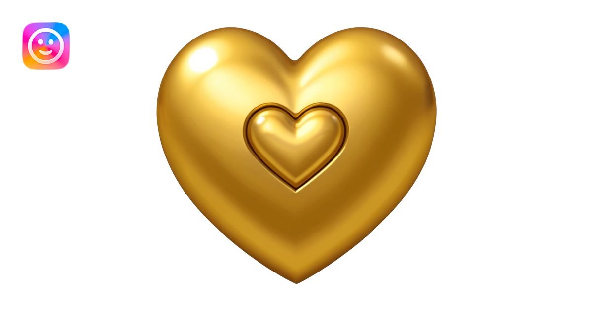 A golden heart with a dollars pattern around it emoji | AI Emoji Generator