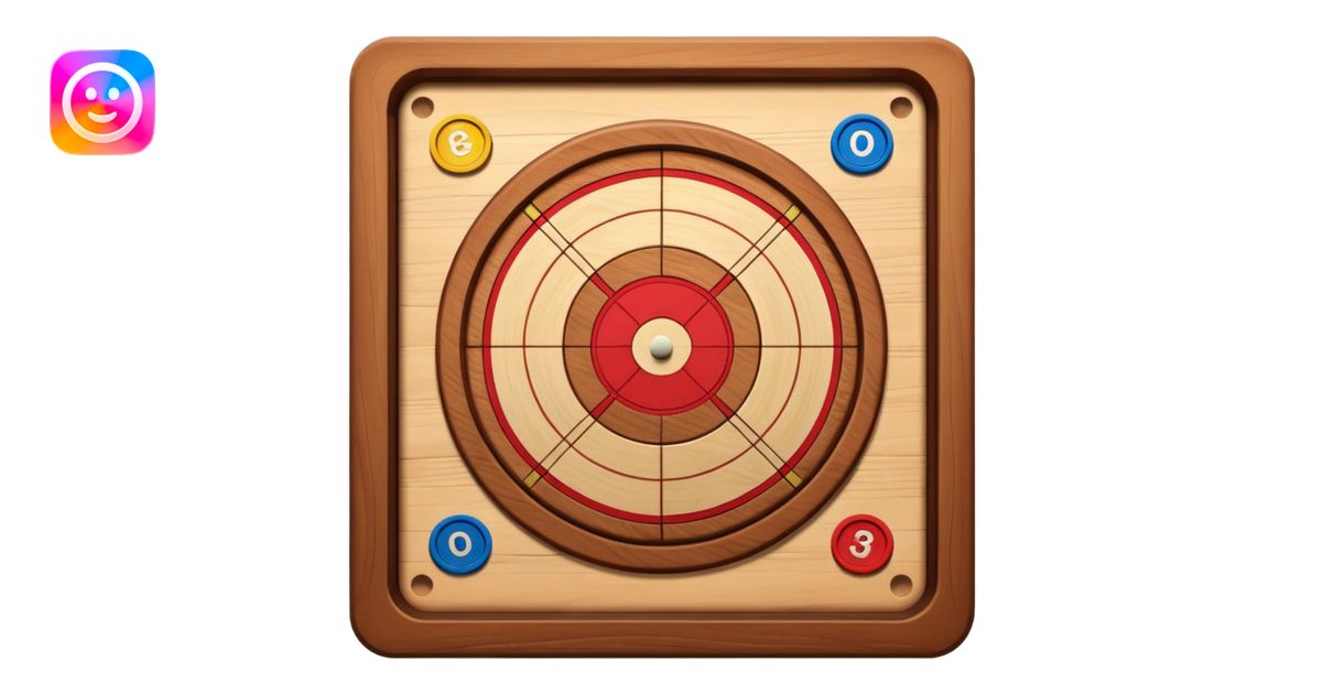 Please create carrom board game emoji in square format emoji | AI Emoji ...
