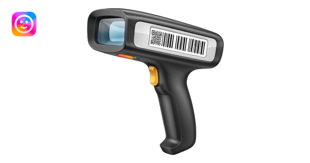 emoji of Barcode Scanner with ‘No Product Found’ Screen emoji | AI ...