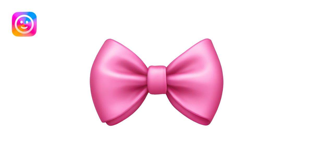 cute coquette pink bow emoji | AI Emoji Generator