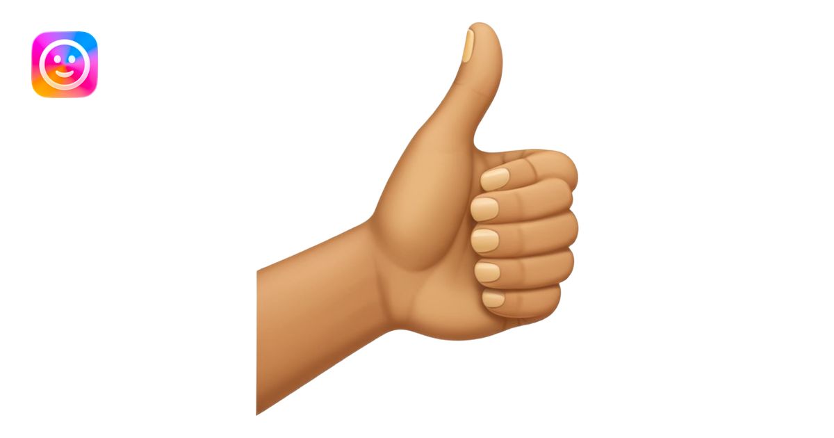 thumbs up emoij extra long thumb emoji | AI Emoji Generator