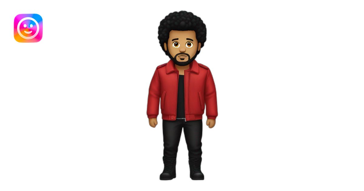 the Weeknd costume rouge emoji | AI Emoji Generator
