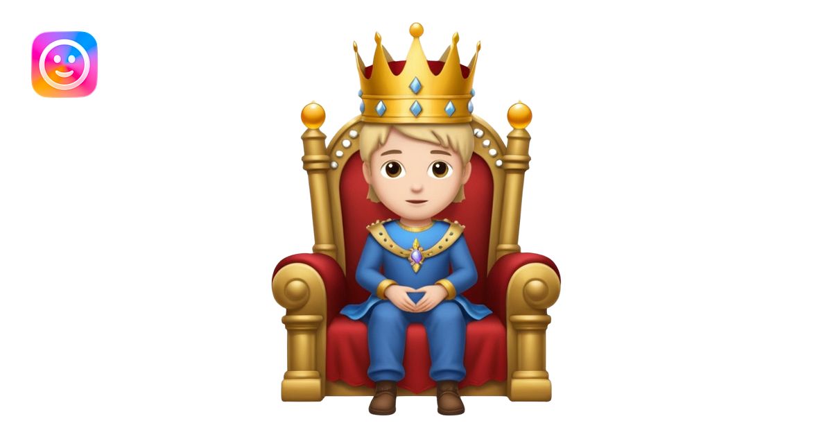 A repersitting on throne. Throne emoji | AI Emoji Generator