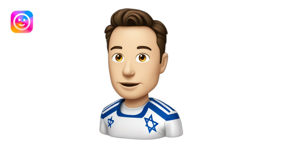 elon musk Israel flag emoji | AI Emoji Generator