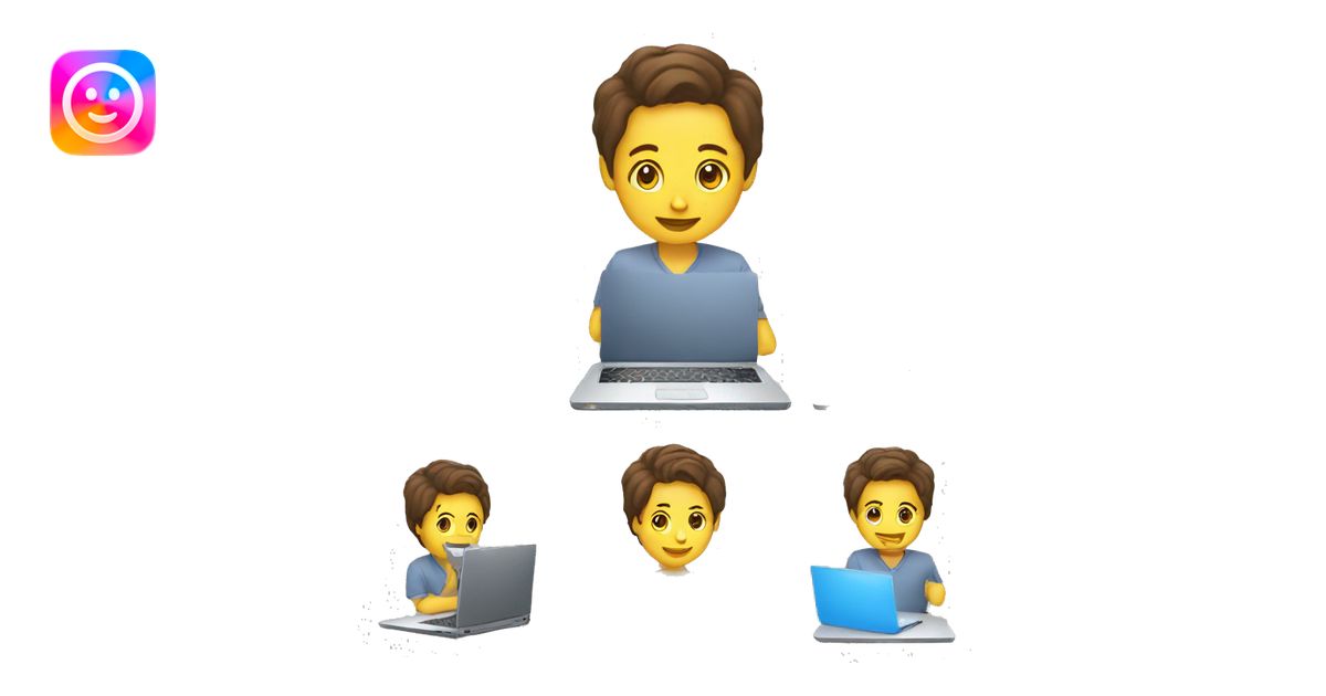 Work proces laptop emoji | AI Emoji Generator