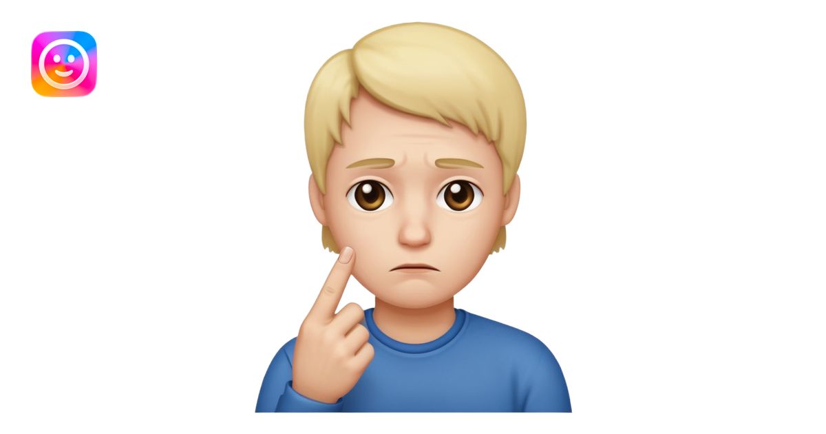 Sad face with middle finger emoji | AI Emoji Generator
