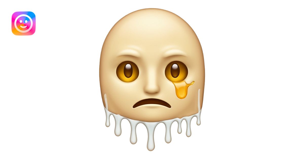 The heat broken emoji in white with sticky white liquid Ozzing out of ...