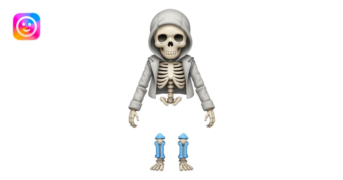 skeleton in a straight jacket emoji | AI Emoji Generator
