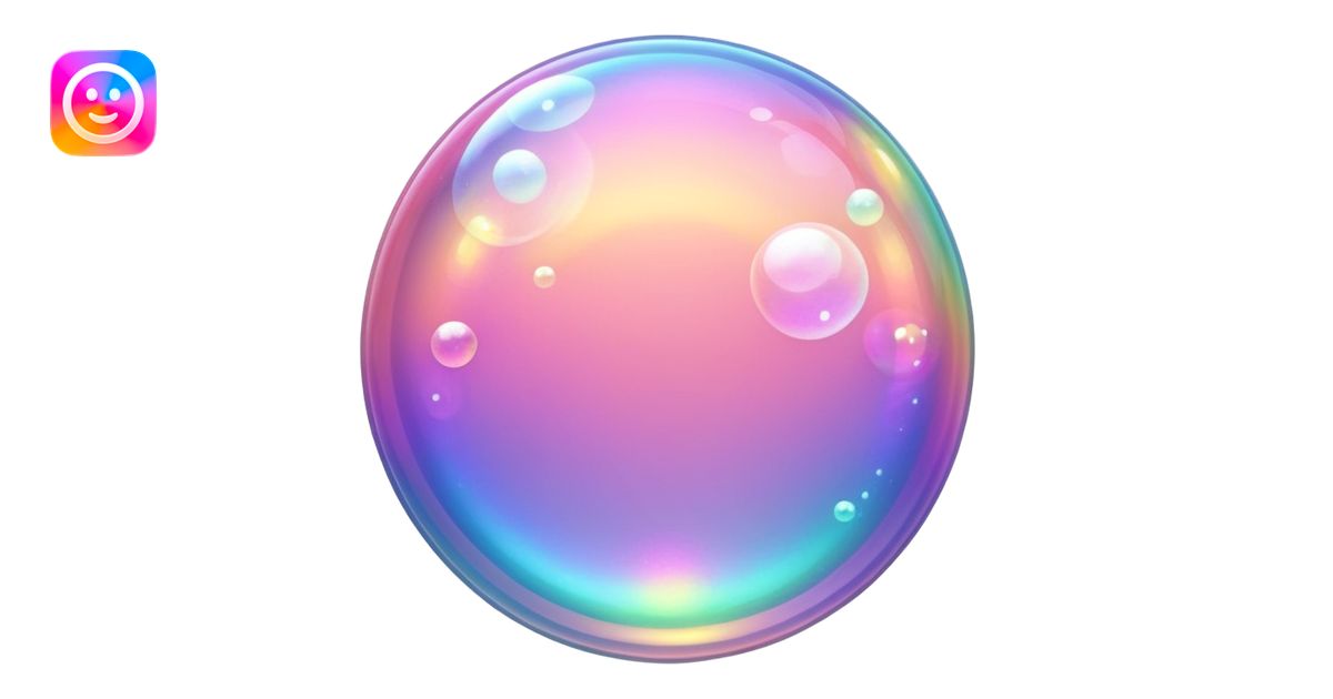 pink transparent sparkling bubble emoji | AI Emoji Generator