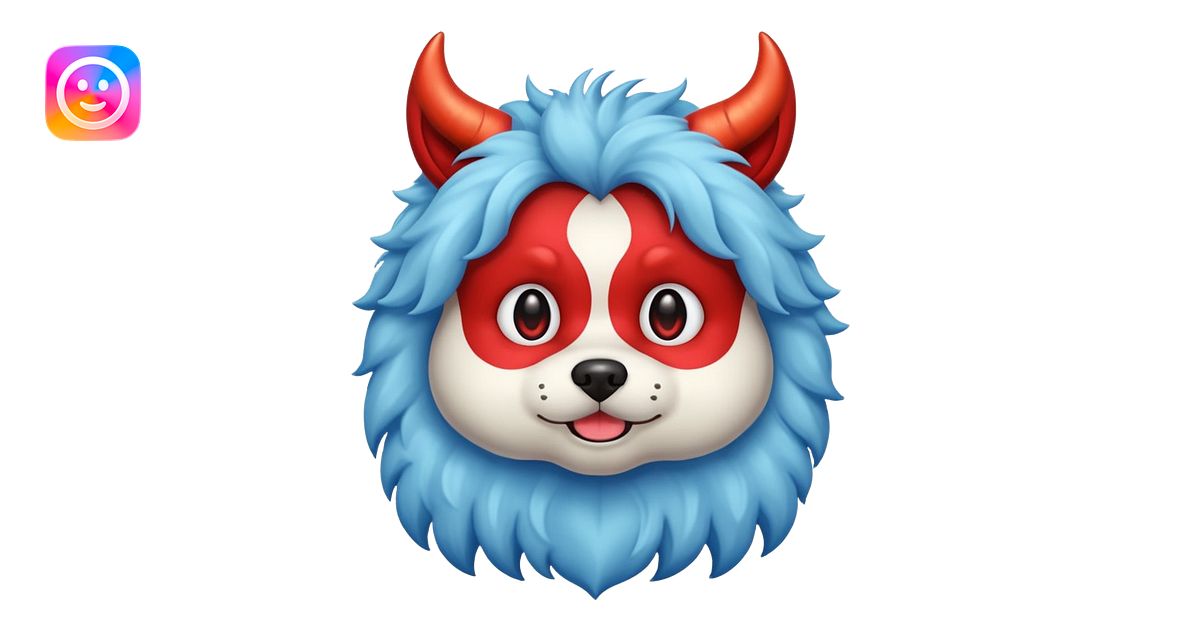 devil magical cute fluffy complete dog emoji | AI Emoji Generator