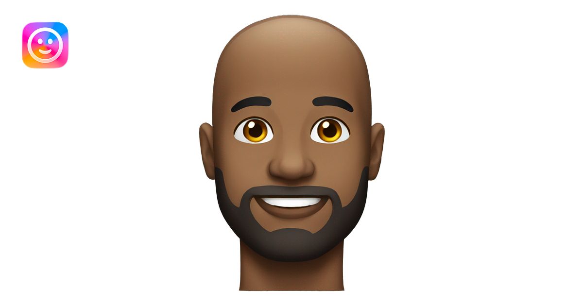 Bald black man muscular emoji | AI Emoji Generator