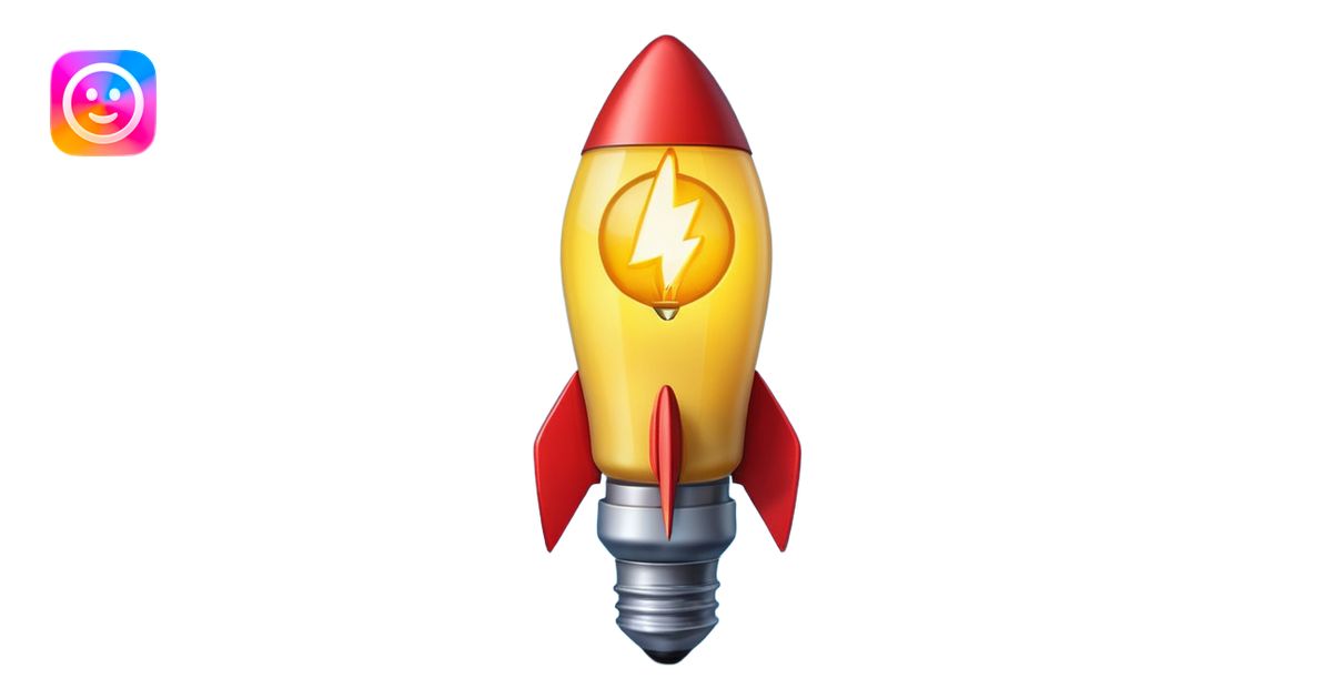 An emoji representing entrepreneurship, featuring a dynamic rocket ...