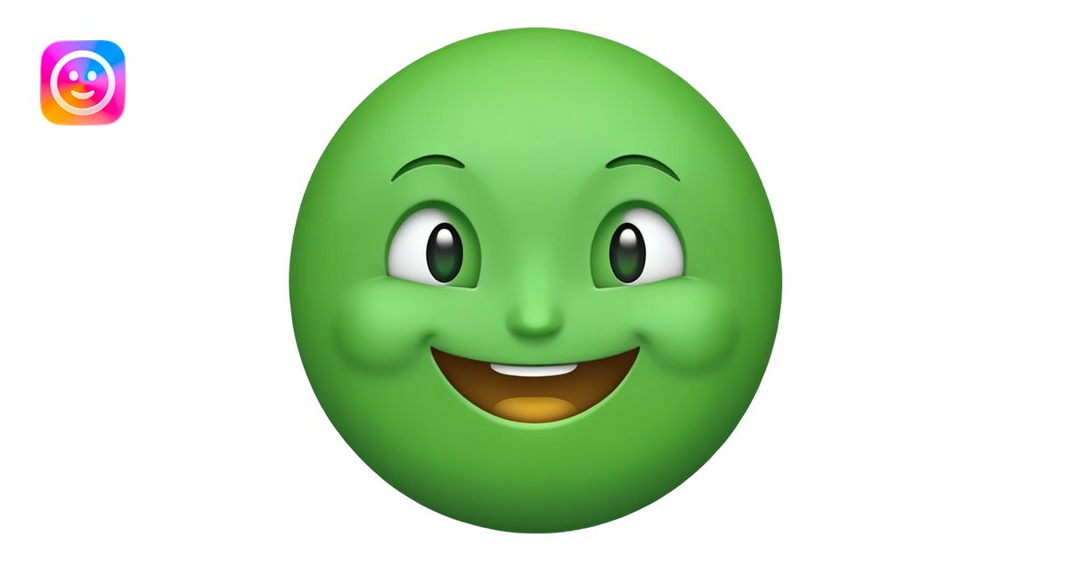 green smiling face emoji emoji | AI Emoji Generator