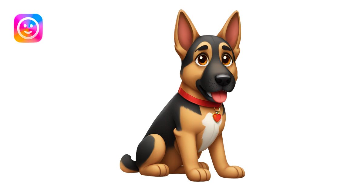 German Shepard like boxer with red gloves emoji | AI Emoji Generator