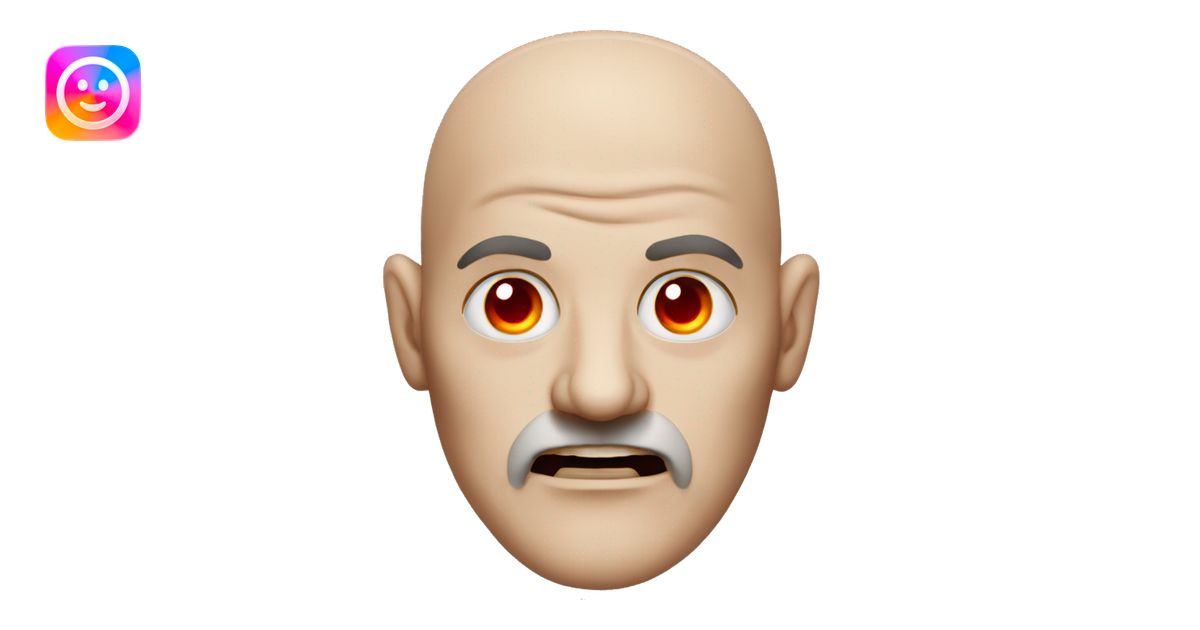 Evil bald wizard with red eyes emoji | AI Emoji Generator
