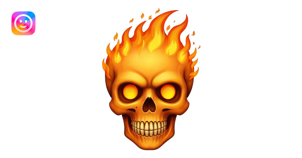 flaming skull emoji | AI Emoji Generator