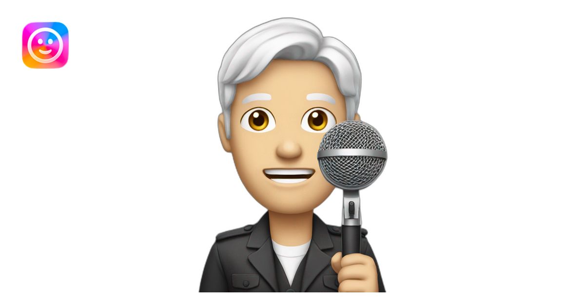 journalist white skin standing confidently while holding a microphone ...