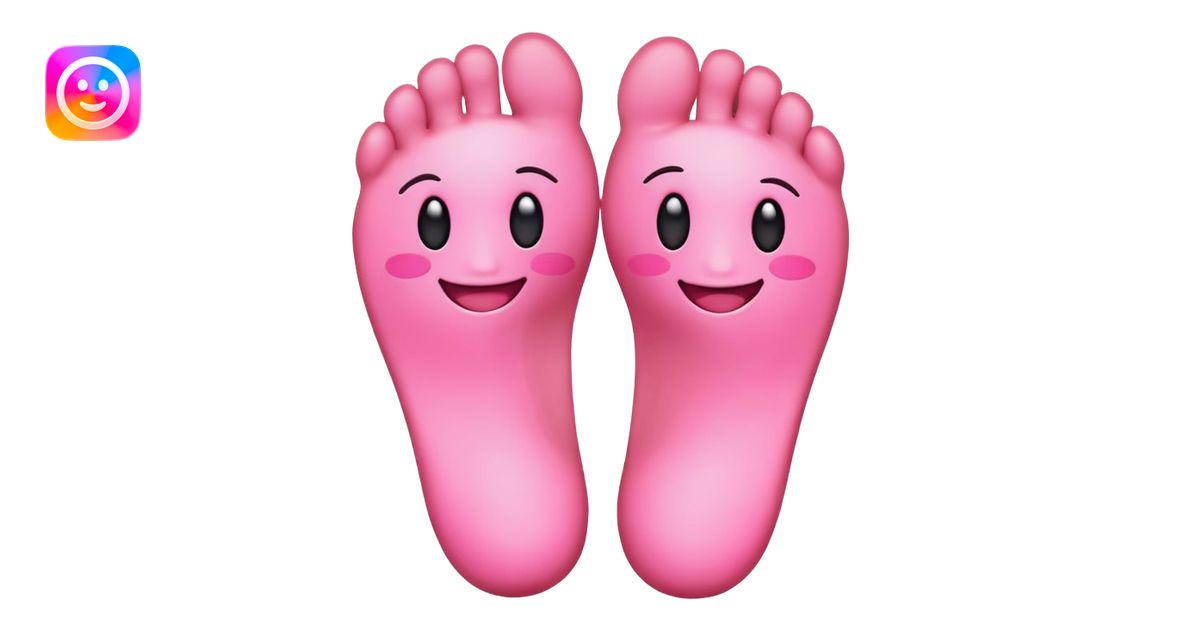 Blushing emoji with feet emoji | AI Emoji Generator