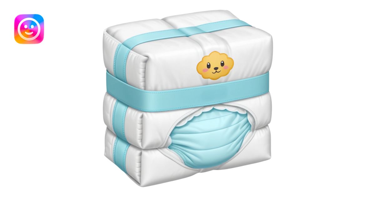 Diaper pack – folded diapers emoji | AI Emoji Generator