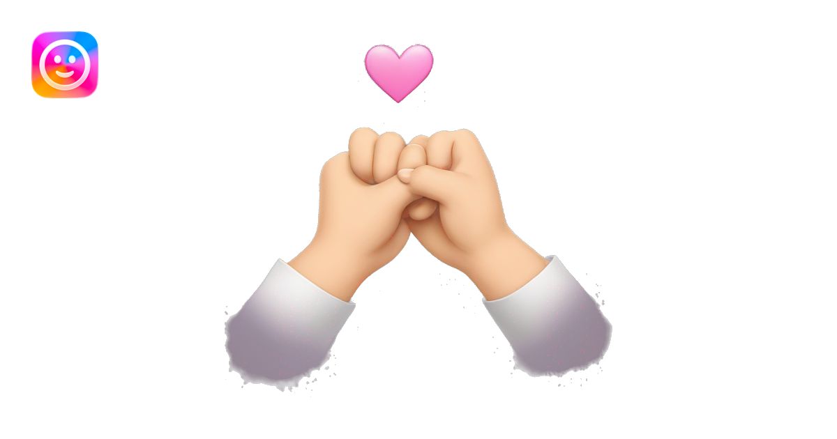 pinky promise with a kiss emoji | AI Emoji Generator