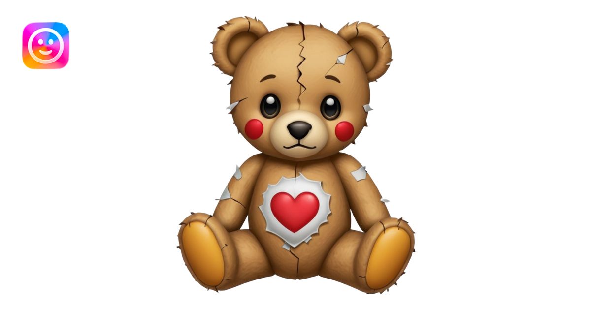 Baby teddy bear beat up emoji | AI Emoji Generator