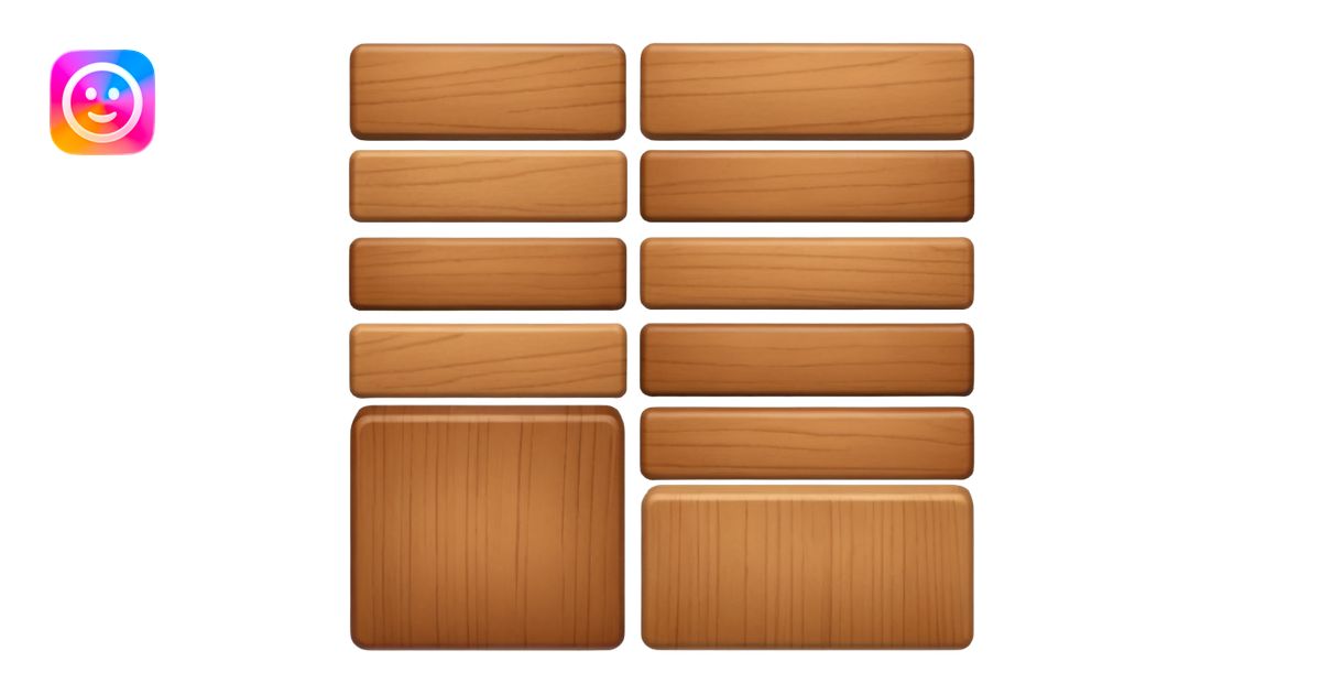 blocks lined up perfectly emoji | AI Emoji Generator