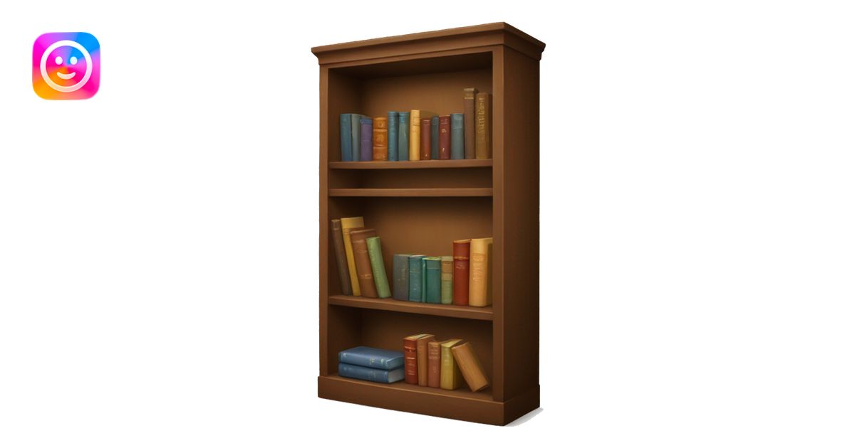 Bookshelf emoji | AI Emoji Generator