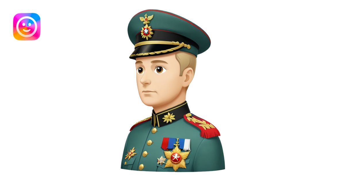 Russian military general in formal uniform with medals and epaulettes ...