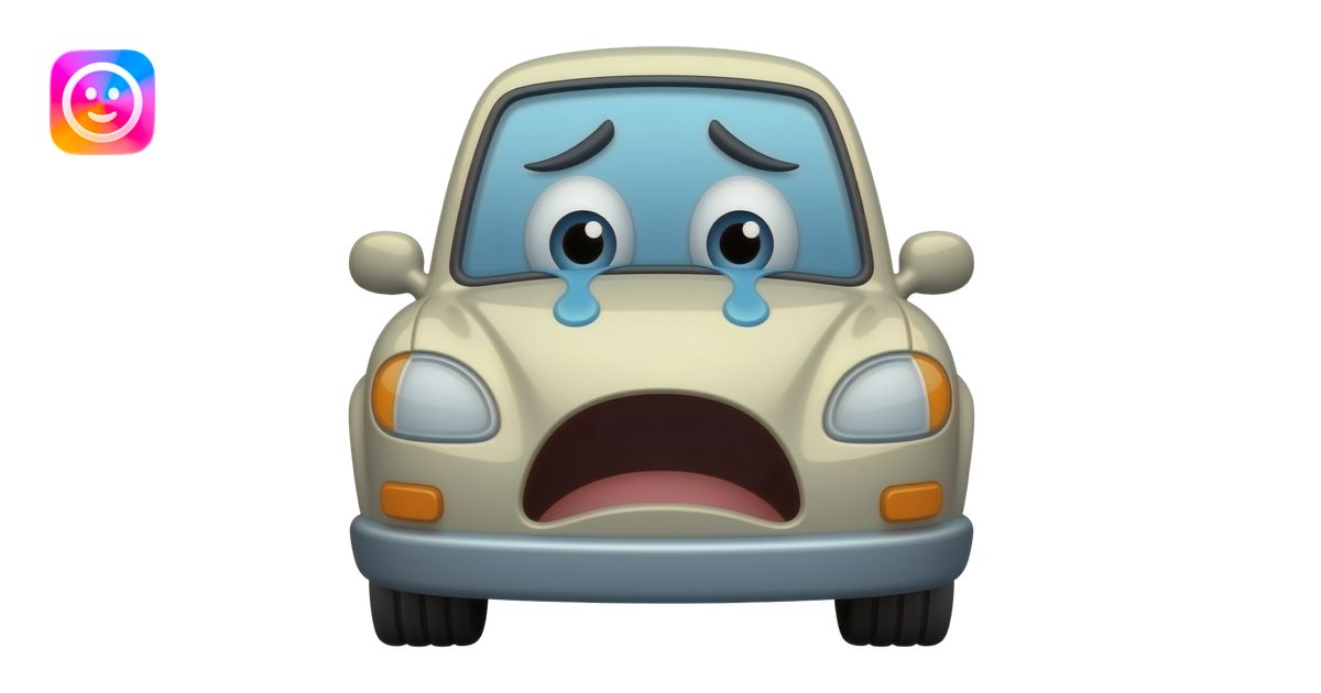 Scared car emoji | AI Emoji Generator