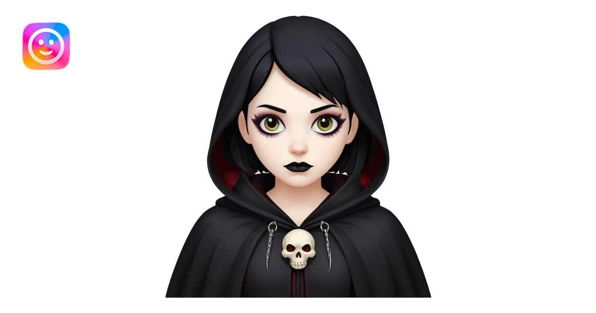 Emo Gothic Demon emoji | AI Emoji Generator