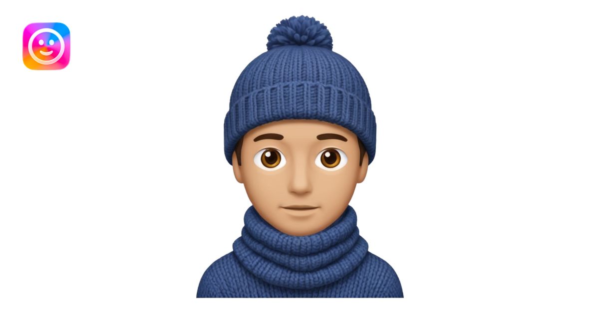 Knitted male face emoji | AI Emoji Generator